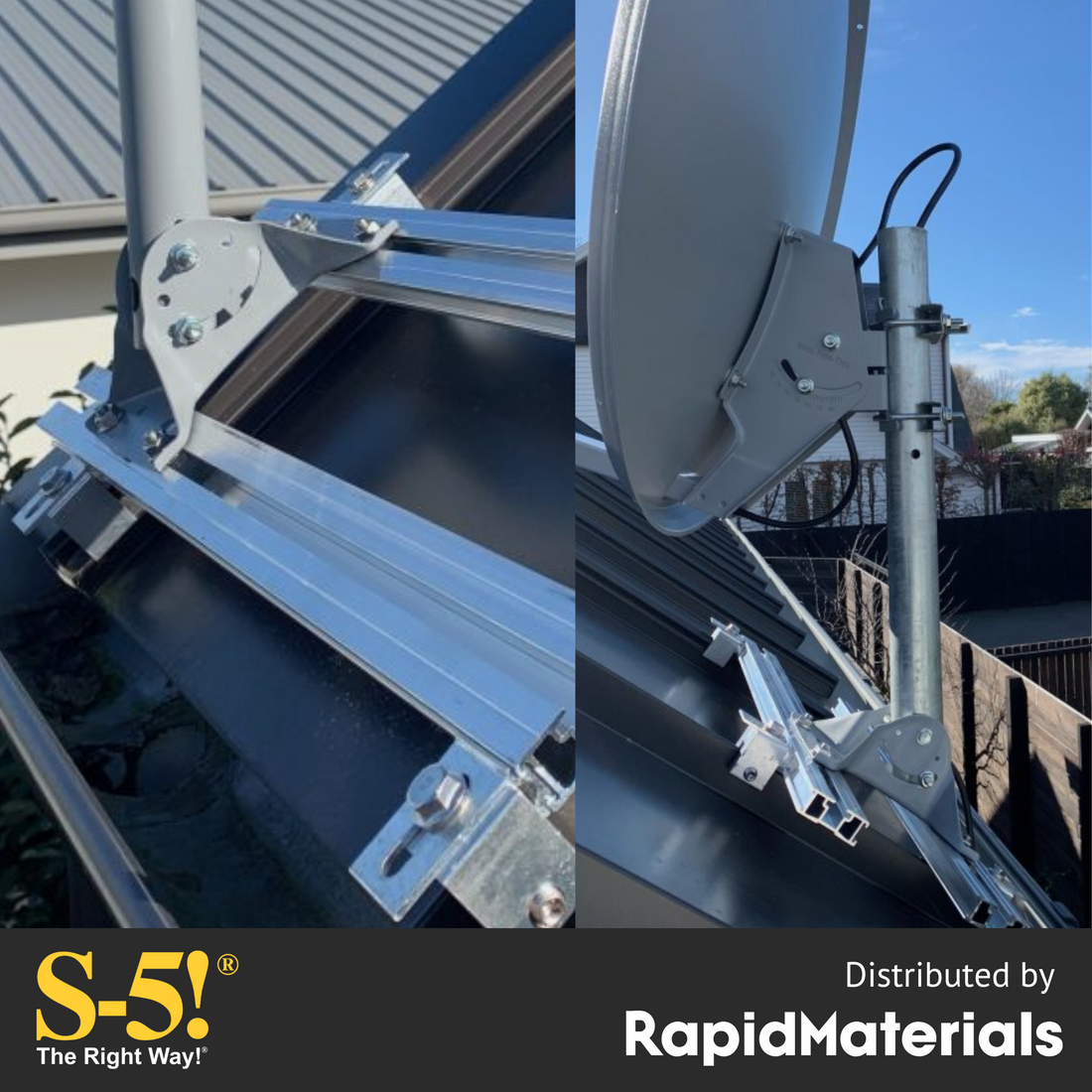 S-5! Satellite Dish Mounting Kit for Standing Seam Metal Roofs - LOW ...
