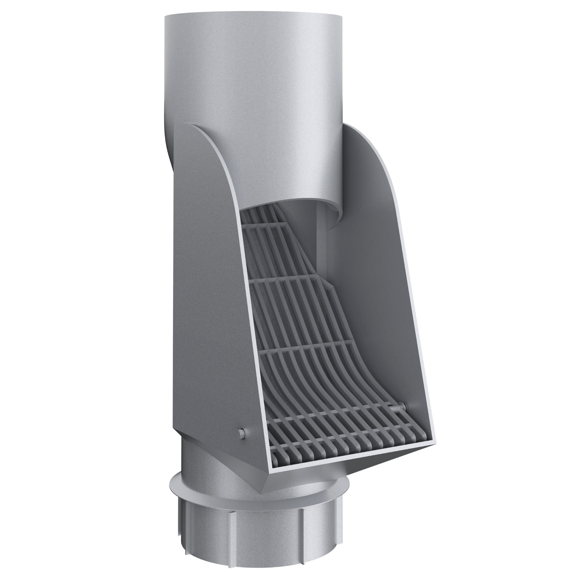 Nordic Steel Inline Downspout Cleanout Chute – 4" – Silver Metallic ...