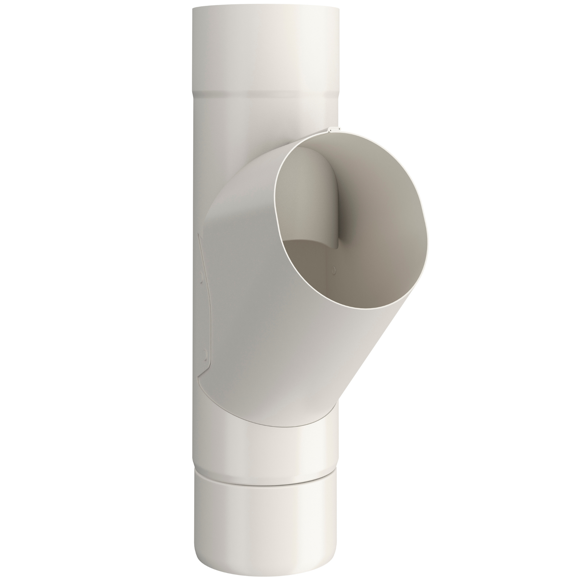 Nordic Steel Downspout Y Connector – 4" – White – RapidMaterials